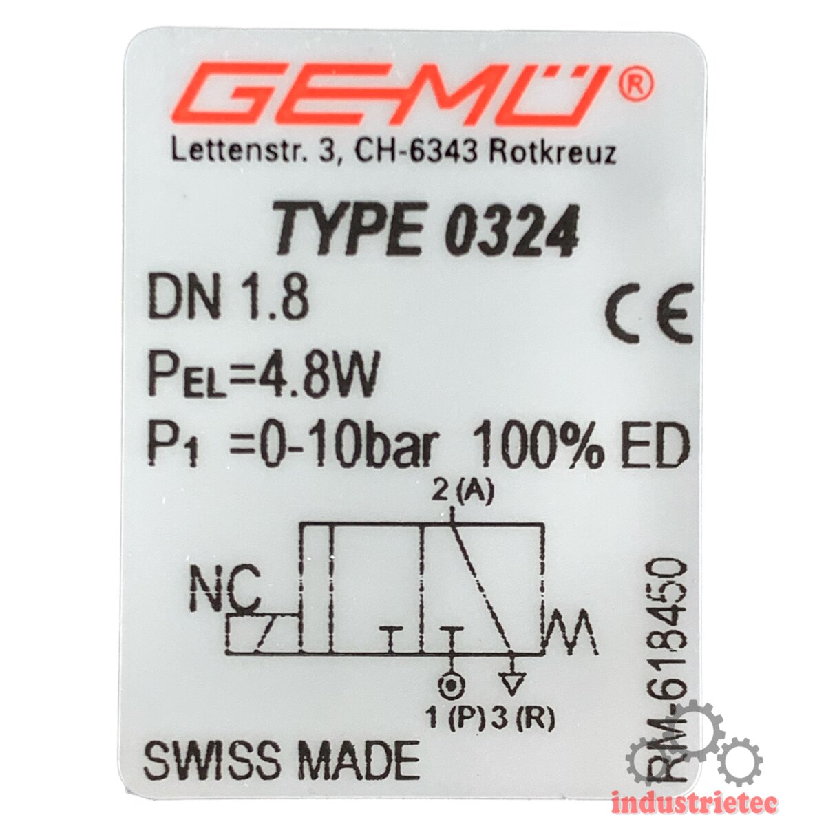 GEMÜ 0324 Vorsteuer-Magnetventil, 120,00