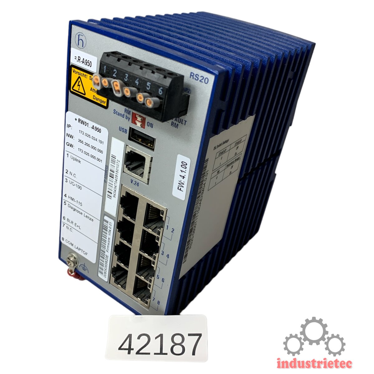 MAN PECOM RS20-0800T1T1SDAEHM Ethernet Rail Switch, 340,00