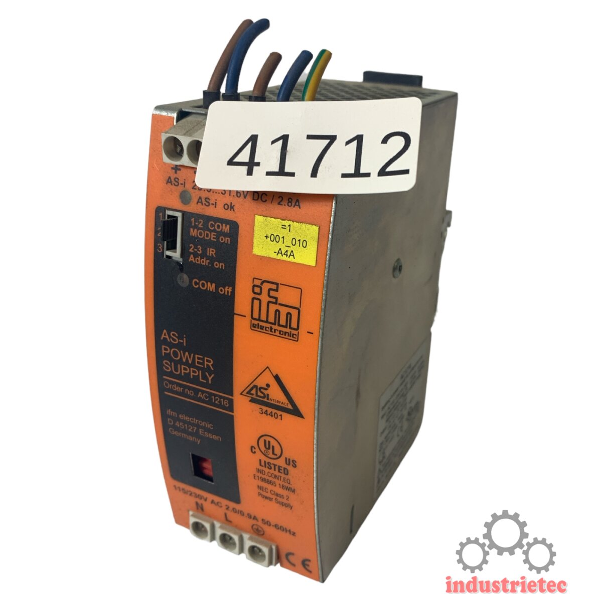 IFM AC 1216 AS-i Power Supply, 25,00