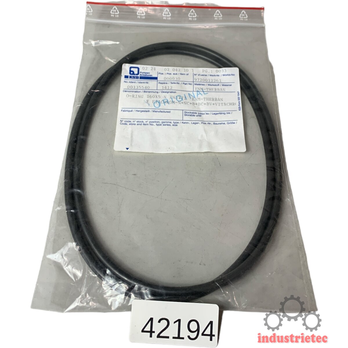 KSB 00135540 O-Ring, 60,00