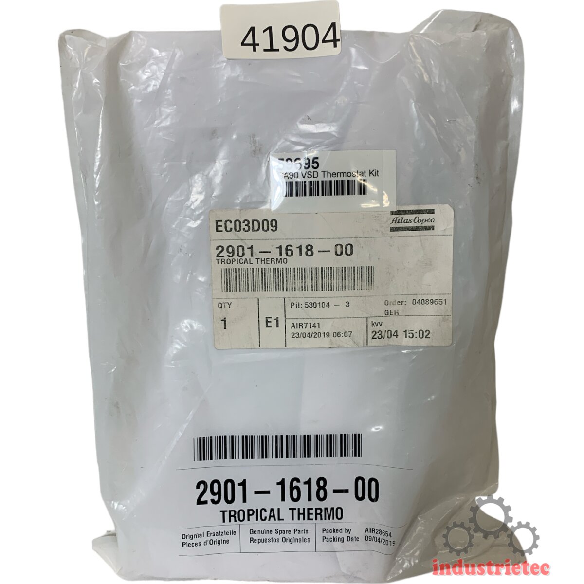 Atlas Copco 2901-1618-00 Termostat, 120,00