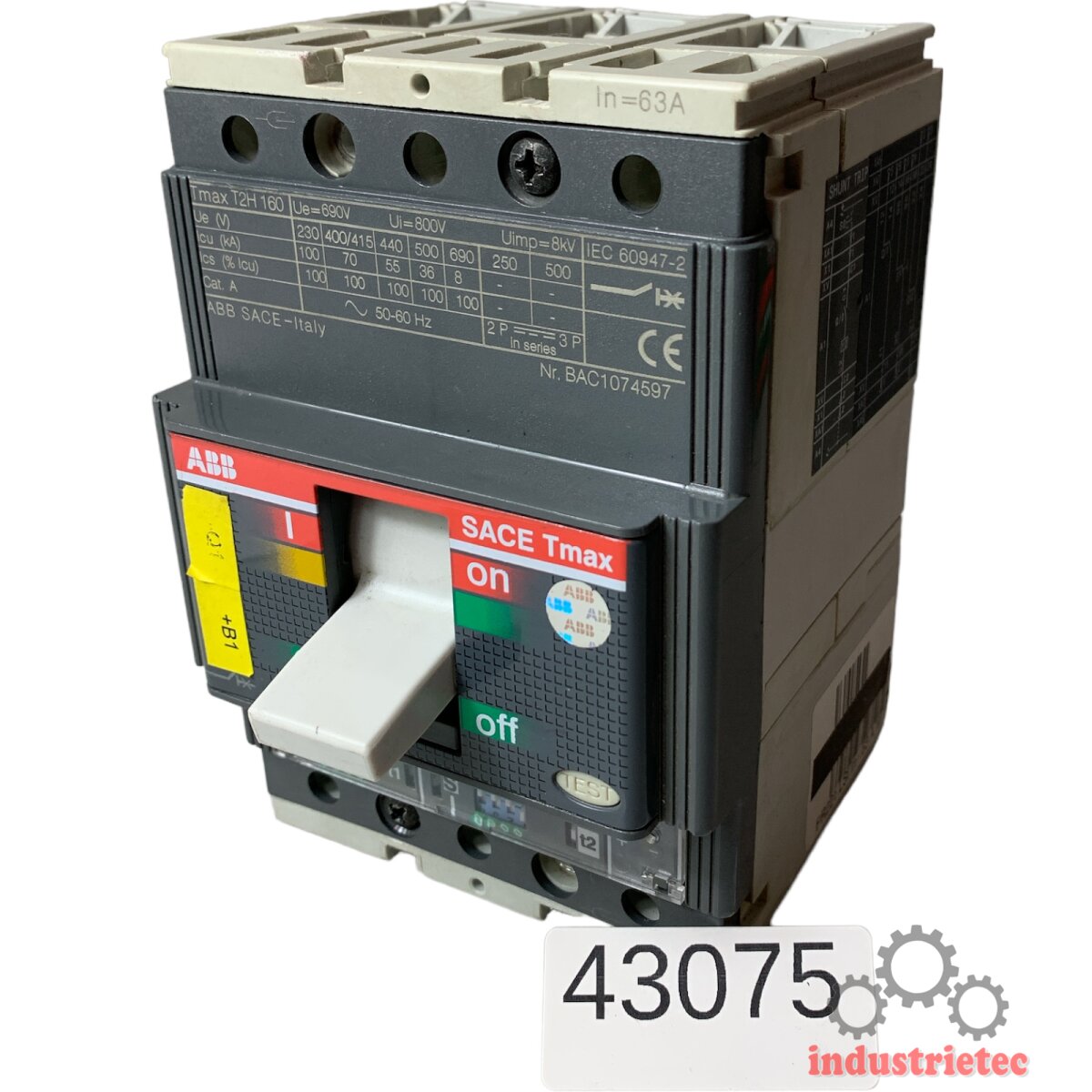 ABB SACE Tmax T2H 160 Leistungsschalter Schalter, 135,00