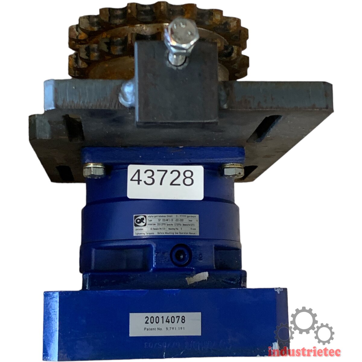 Alpha SP 100-MF1-10-051-000 Planetengetriebe Ratio 10