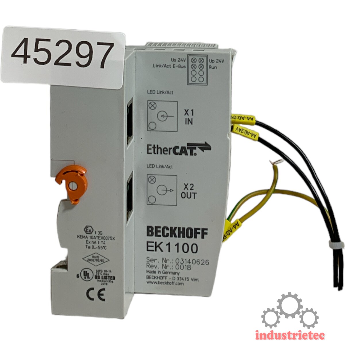 BECKHOFF EK1100 EtherCAT-Koppler, 90,00