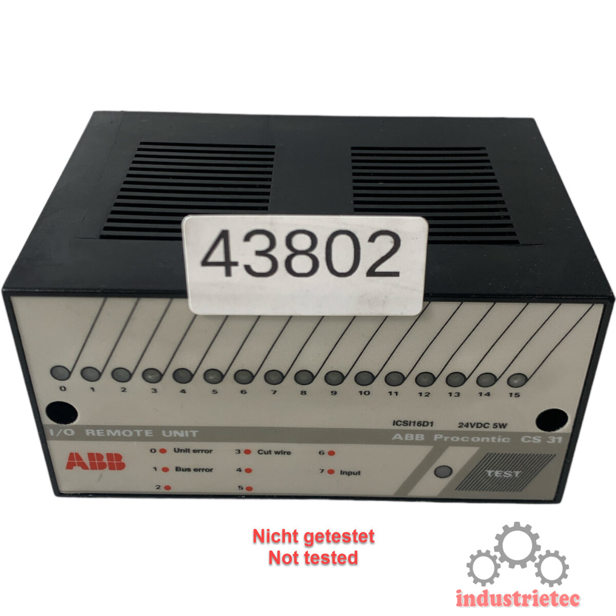 ABB Procontic CS 31 I/O Remote Unit ICSI16D1 24VDC