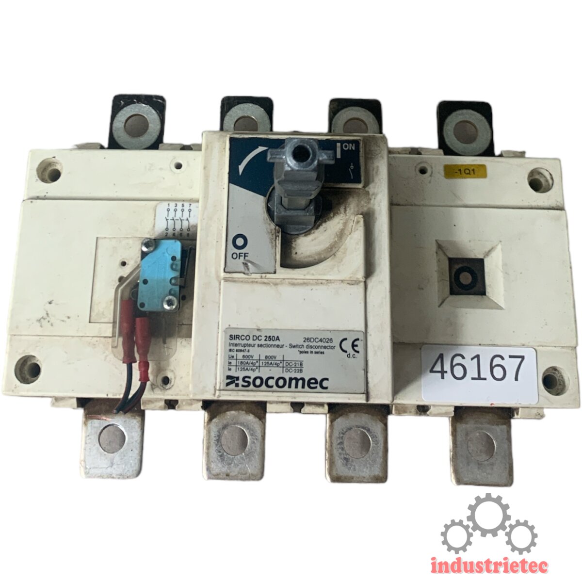 Socomec SIRCO DC250A 26DC4026 Lasttrennschalter Disconnect Switch, 250,00