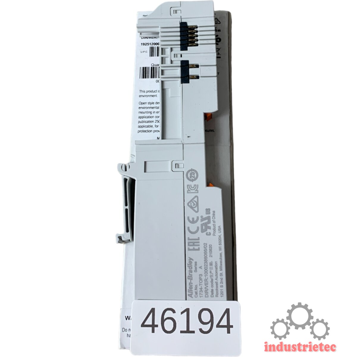 Allen-Bradley Series A CAT 1734-TOP3 Terminal Base, 30,00