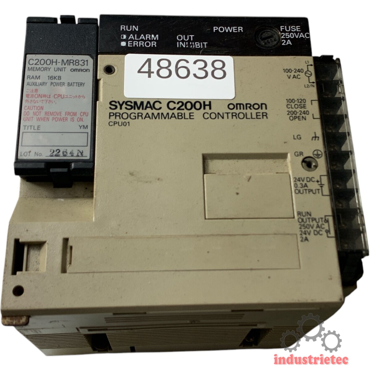 Omron C200H-CPU01-E Programmable Controller Sysmac, 500,00