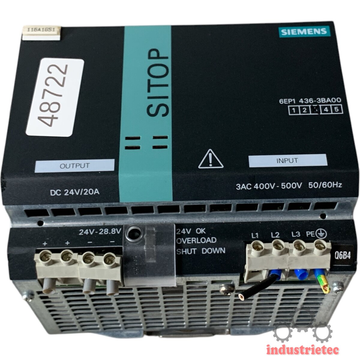 Siemens SITOP modular 20A 3ph 6EP1436-3BA00 Power Supply, 40,00