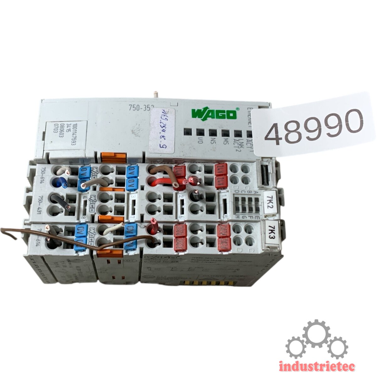 WAGO 750-614 + 750-431 + 750-353 Potentialeinspeisungen Modulblock, 120 ...