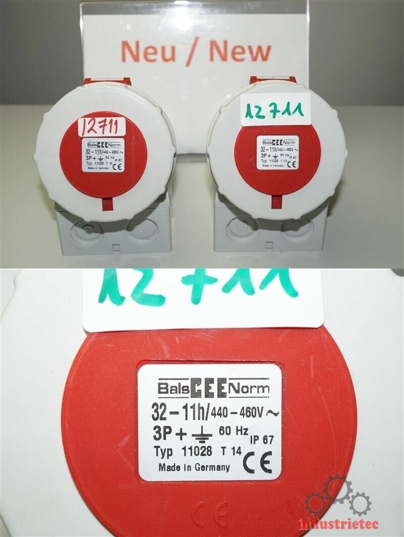 BALS CEE NORM 32-11h , 11028 Wandsteckdose Einbausteckdose stecker, 35,00