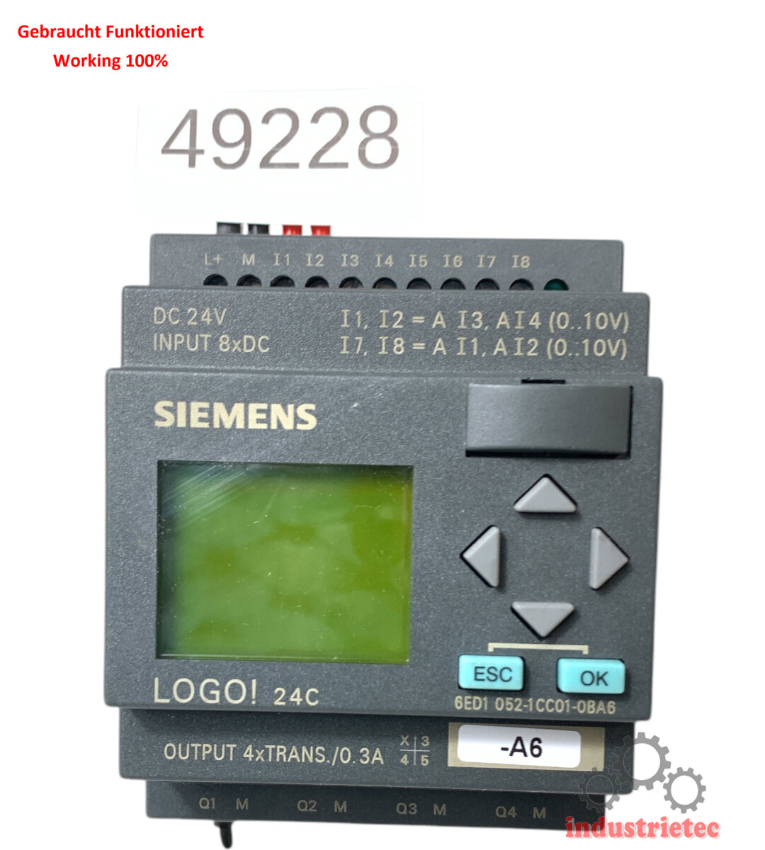Siemens LOGO! 6ED1 052-1CC01-0BA6 Logikmodul, 59,00