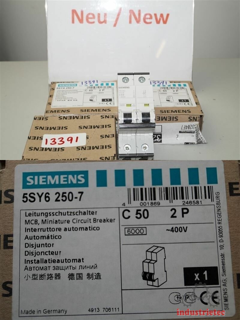Siemens 5SY6250-7 Leistungsschutzschalter 5SY62 MCB circuit Breaker C ...