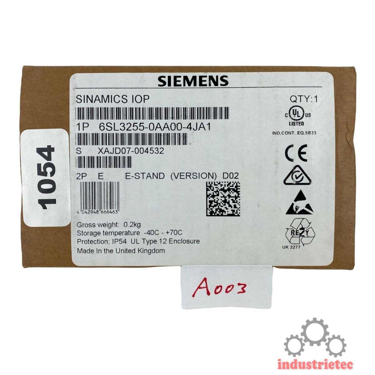 SIEMENS SINAMICS IOP 6SL3255-0AA00-4JA1 OPERATOR PANEL, 425,00