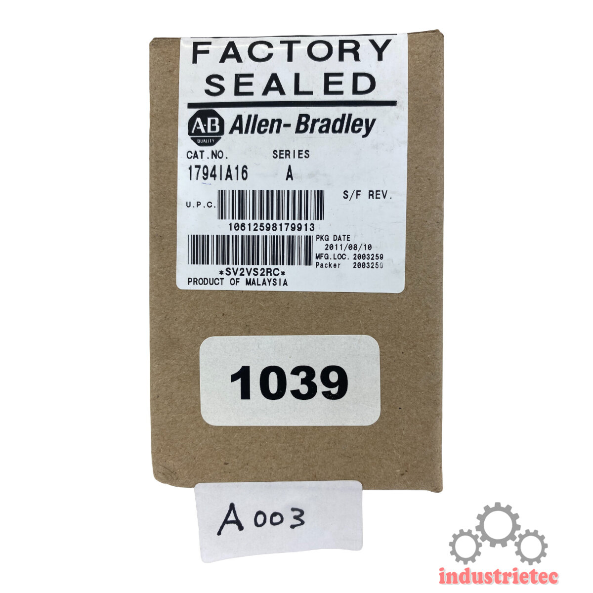 Allen-Bradley 1794IA16 SERIES A 120V AC INPUT MODULE, 225,00