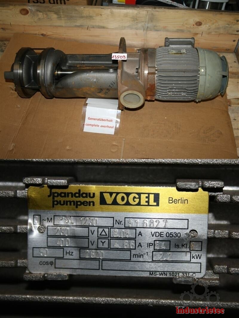VOGEL PSL 1230 Kühlmittelpumpe Eintauchpumpe SPANDA PUMPEN, 650,00
