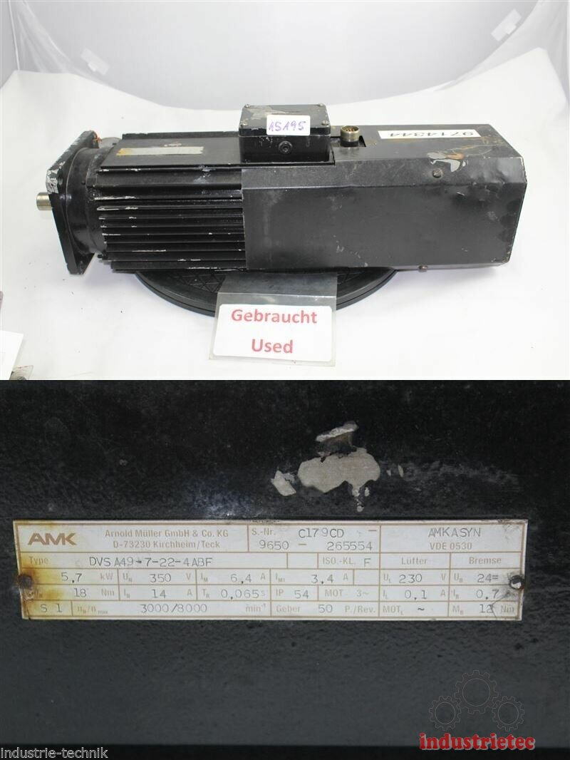 AMK DVS A49-7-22-4-ABF servomotor servo motor DVSA49-7-22-4ABF, 1.899,00