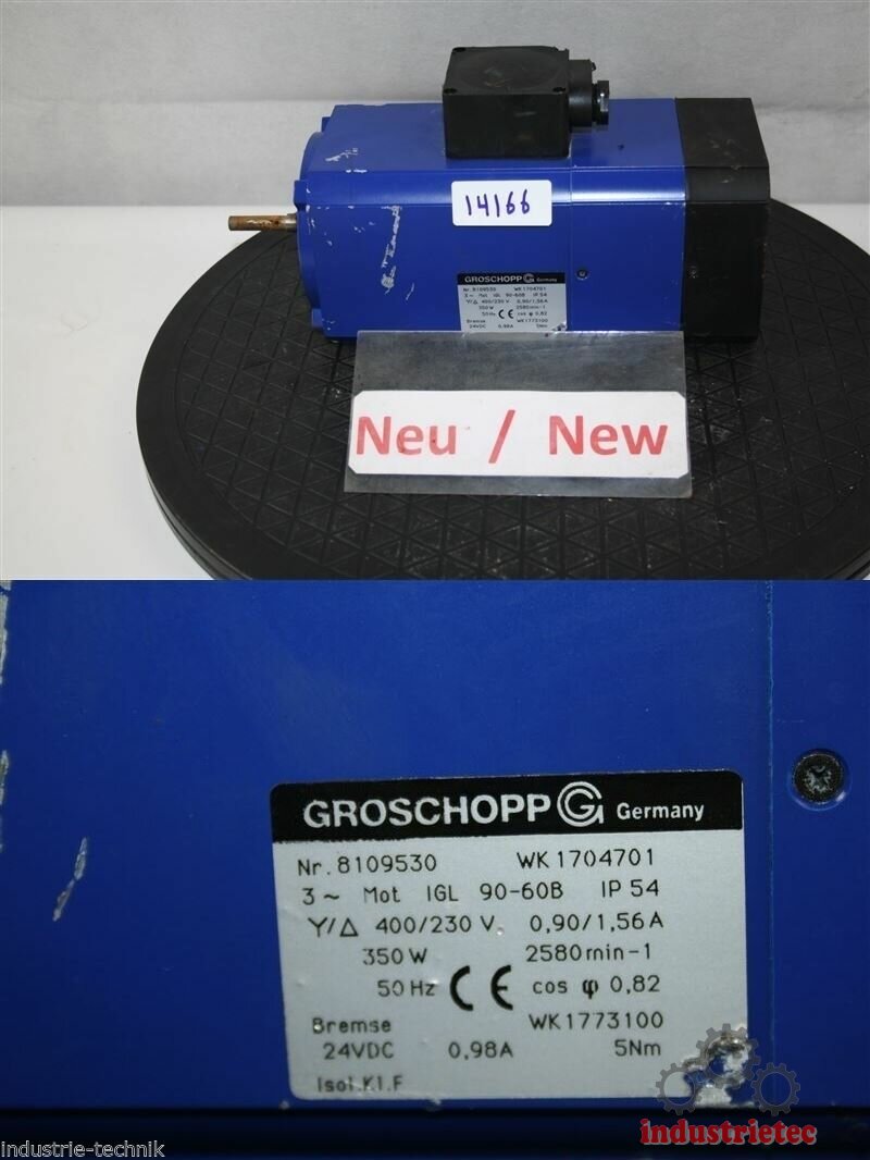Groschopp WK1704701 350 watt IGL 90-60B elektromotor, 220,00