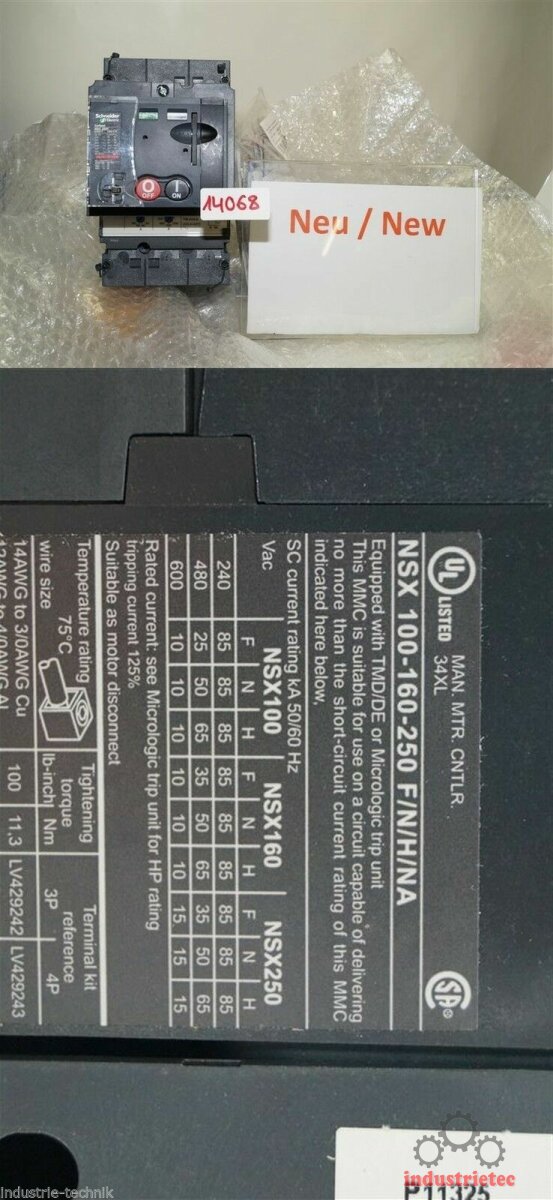 Schneider Compact NSX 250F Leistungsschalter NSX250F-TM200D, 1.400,00