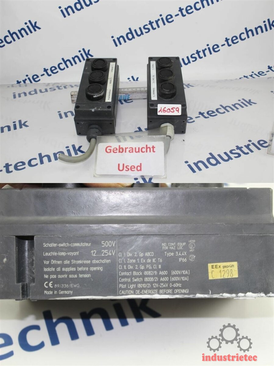STAHL Drucktaster Schalter Switch Commutateur 500V, 60,00