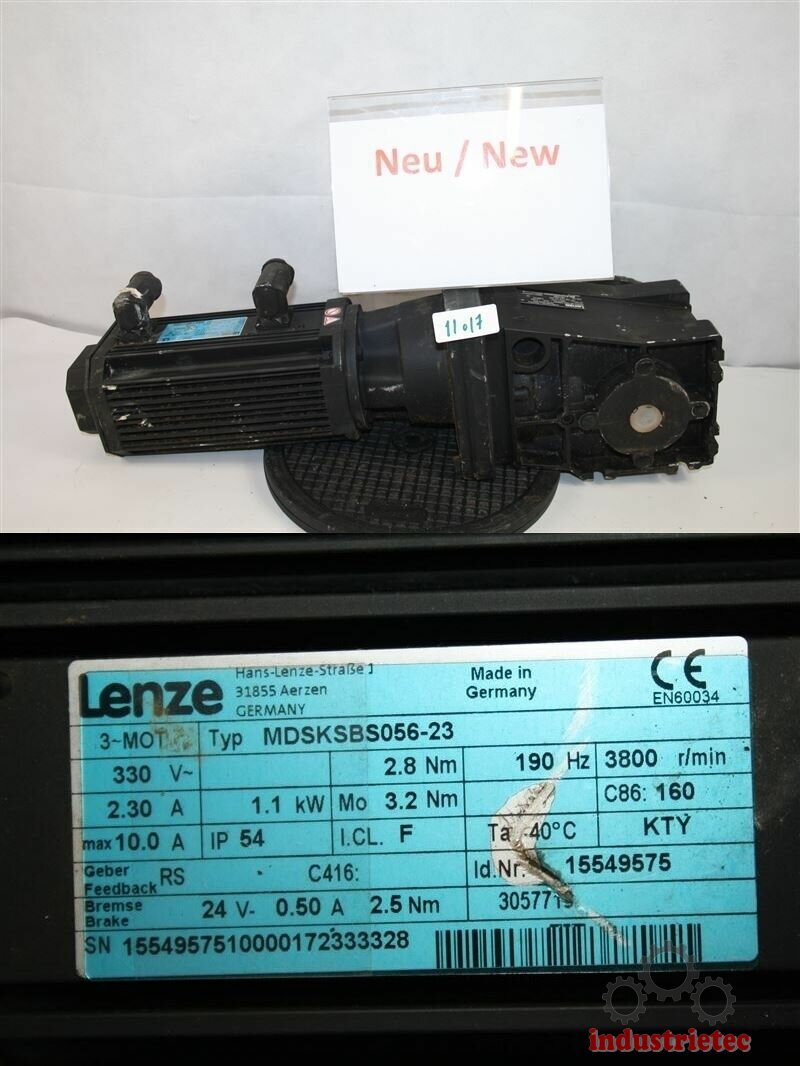 Lenze MDSKSBS056-23 Servomotor mit getriebe gkr04-2s hak 056n23, 1.050,00