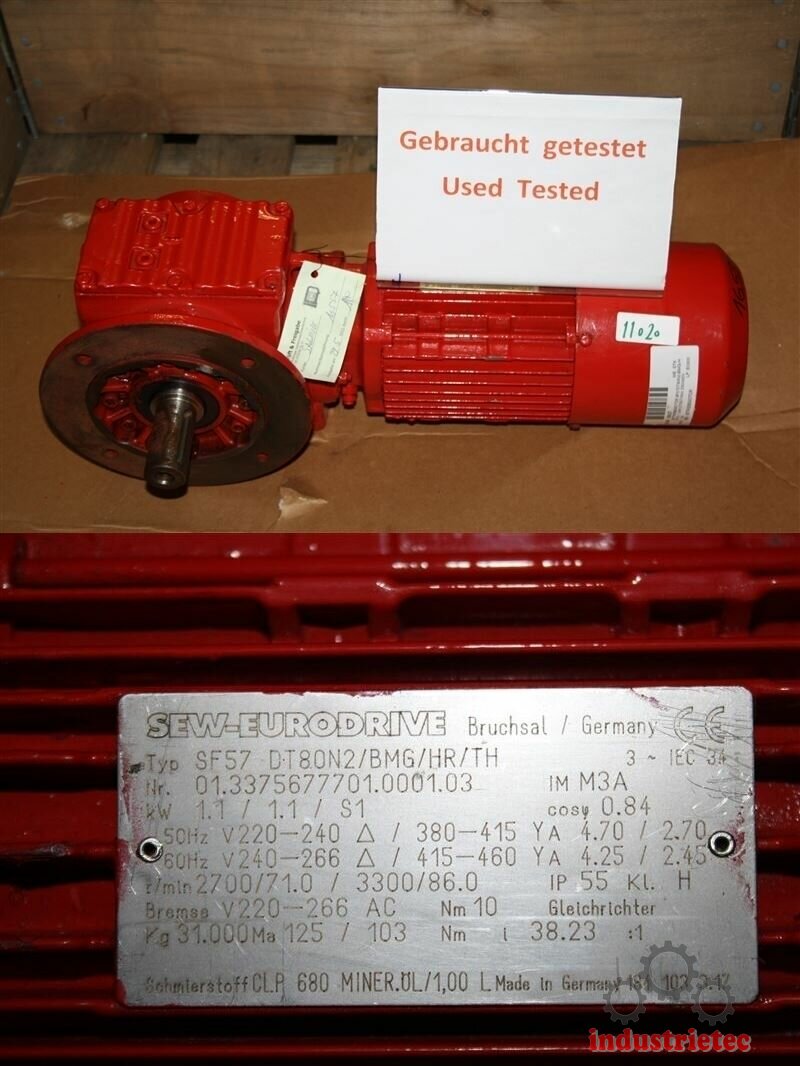 Sew 1,1 kw 71 min SF57 DT80N2BMG Getriebemotor - Industrie Ersatzteil